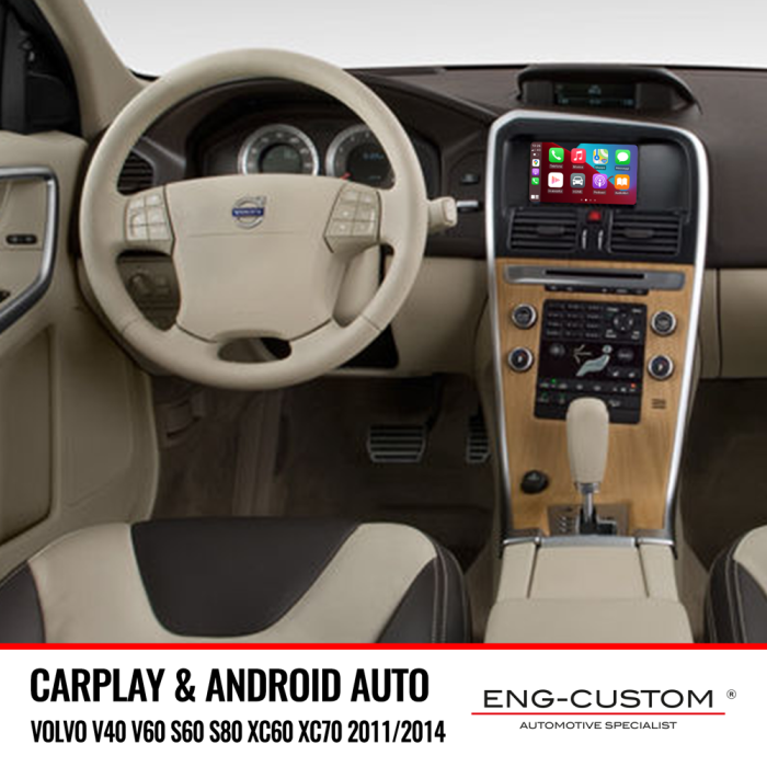 Volvo V40 V60 S60 S80 XC60 XC70 Apple CarPlay Android Auto Mirror Link ...